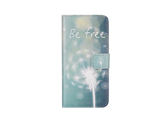 Blue Wind Dandelion Cell Phone Wallet Case For Iphone 7 Smooth Surface