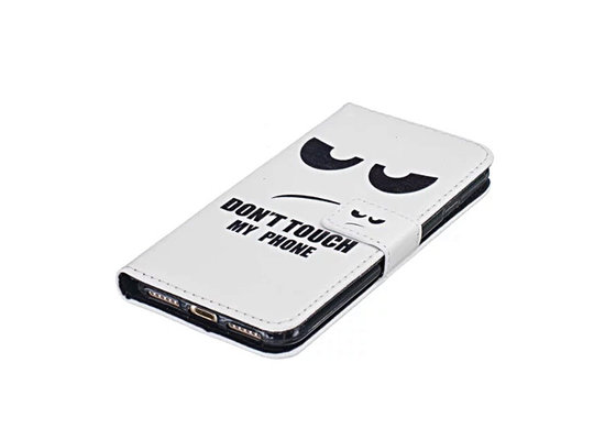 Facial Expression Custom Made Cell Phone Cases Pu Material White Color