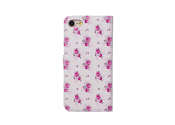Pressed Flower Protective Phone Cases Wallet Type With Multi Functions