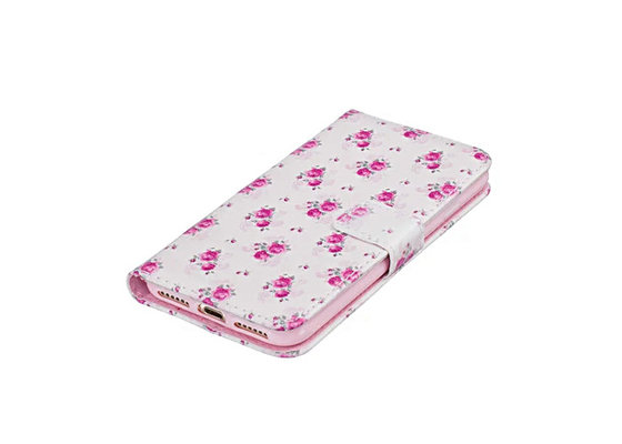 Pressed Flower Protective Phone Cases Wallet Type With Multi Functions