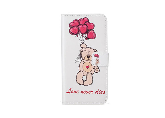 Balloon Bear Personalized Smartphone Cases Tpu Material Flip Wallet Type
