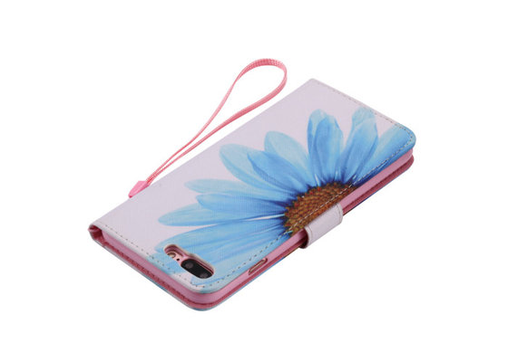 Light Blue Floral Iphone 8 Plus Case Creative Image Shockproof Absolute Safety