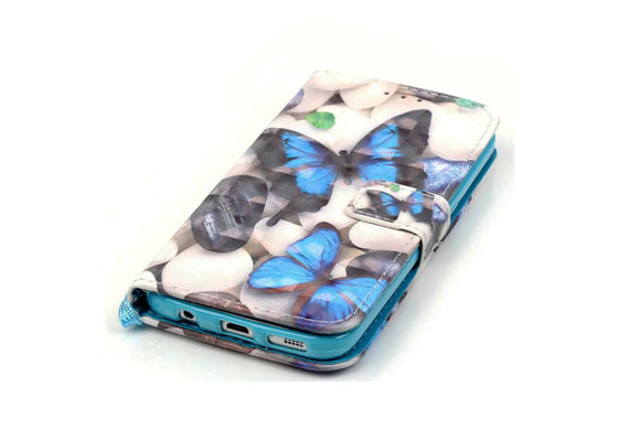 Customized Wallet Type Phone Cases , Smooth Surface Shatter Resistant Phone Case