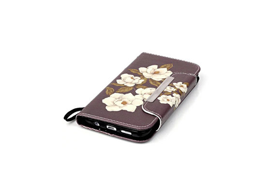 Pieces Flowers Samsung Galaxy Wallet Case Accurate Super Hole Design