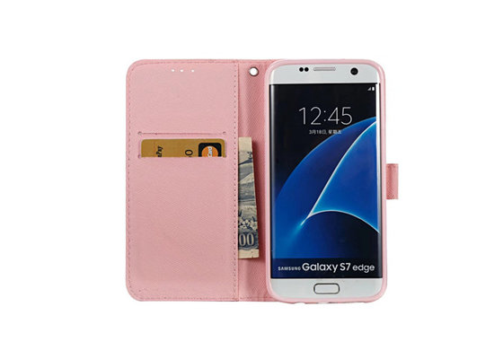 Personalised Samsung Galaxy Phone Cases Pink Color Wallet Fashion Style