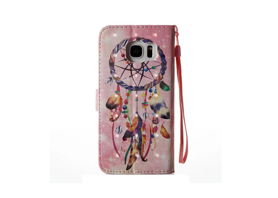 Shatter Resisting Samsung Galaxy S7 Edge Case , Pink Galaxy S7 Edge Wallet Case