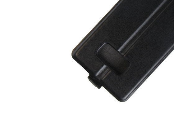 Pure Black Tpu Samsung Leather Phone Cases Touching Comfortable Customized