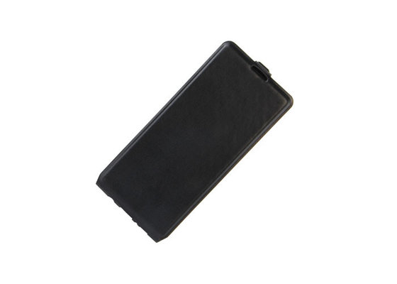 Pure Black Tpu Samsung Leather Phone Cases Touching Comfortable Customized
