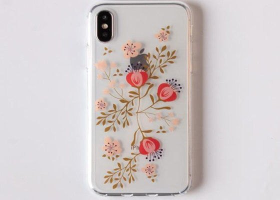 Uv Printing Flower Design iPhone X Phone Case / Tpu Slim Mobile Skin Cover