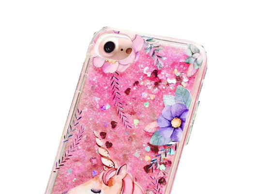 Women Glitter Plastic Bling Bling iPhone Back Cover / Customized Mobile Covers