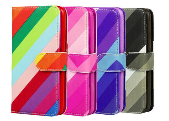 Colorful PU Custom Made Samsung Galaxy Phone Cases With Card Pocket