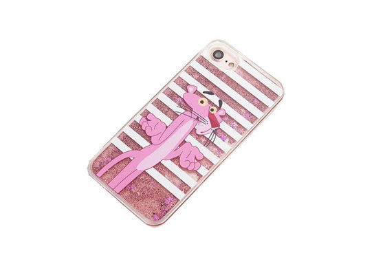 Summer Design Custom Made Phone Cases Pinkpanther With Shimmering Powder