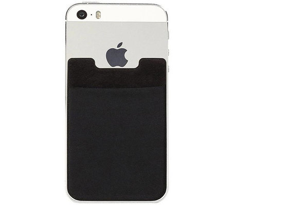 Simple Lycra Promotional Adhesive Credit Card Holder For Cellular Phone Accessories