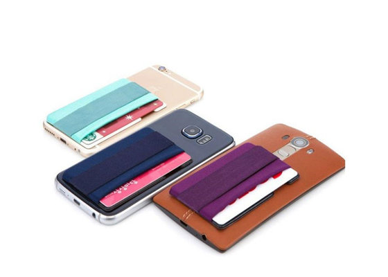 Several Colors Cell Phone Wallet Case Lycra Credit Card Holder For All Smartphone