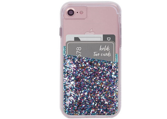 OEM Mobile Phone Accessories PU Sequin Customize Credit Card Holder