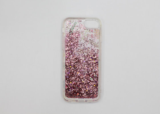 Glitter PC / TPU Mobile Phone Back Cover With Flower / Leaf UV Printing Decoration