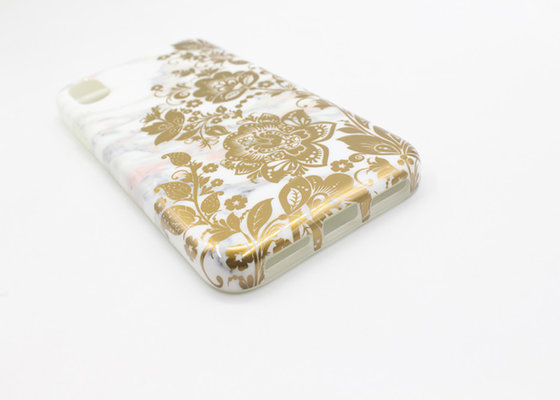 IMD Soft Custom Design Phone Cases With Screen Printing Gold Flower