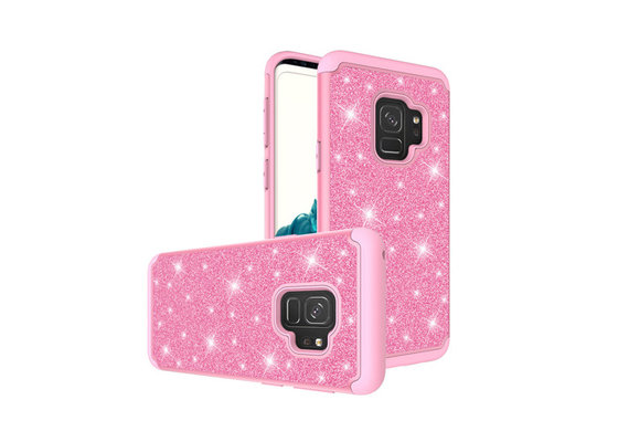 Not Sticky Samsung Galaxy Phone Cases Special Bling Bling Giltter With TPU / PC Design