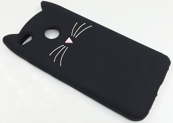 Lighweight / Slim Silicone Kitty Ear Rubber Shockproof Phone Protective Cases Cover