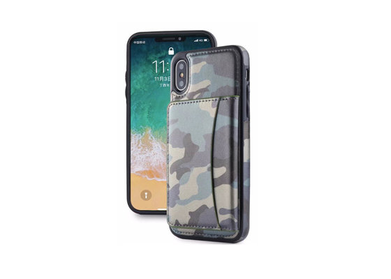 Camouflage Color Best PU Leather Phone Wallet Case With Crdit Card Holder