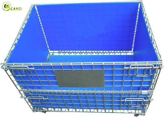 Stacking Turnover Container Warehouse Shelves Storage Metal Pallet Bins Crates supplier