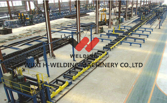 Hydraulic 180°Movable Overturning Rack For H Beam Production Line , Overturning And Transportation Beams