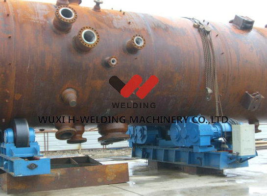 100T Vessel / Tank Bolt Adjustable Welding Rotator , Full Steel Roller