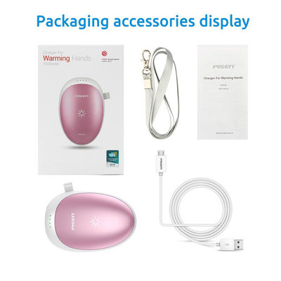 PISEN Red Dot Design Award CB CE RoHS Egg Hand Warmer Power Bank 7500mAh Portable Charger