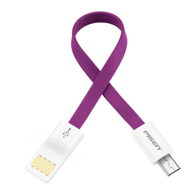 PISEN 0.02m Multicolor Mobile Phone Flat Micro USB Data Cable