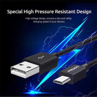 PISEN NEW 2017 1m 3.3FT Micro USB Cable for Samsung Nokia Motorola
