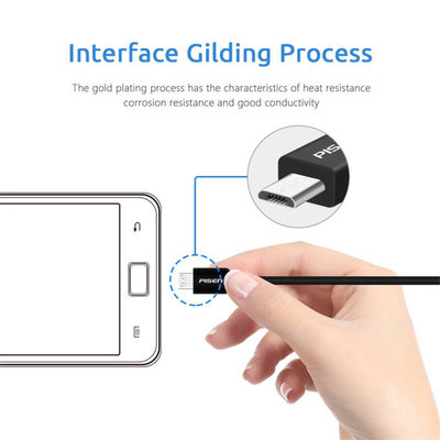 PISEN NEW 2017 1m 3.3FT Micro USB Cable for Samsung Nokia Motorola