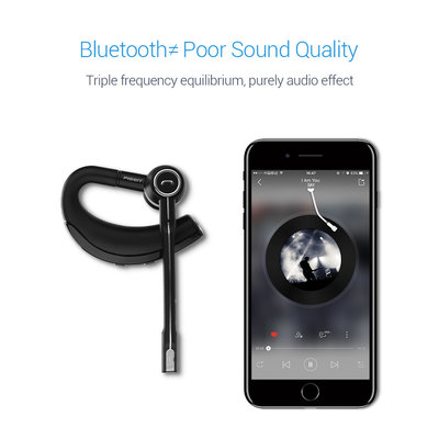 PISEN Rotatable Ear Hook Handfree NFC Noise Cancelling Mini Wireless Stereo Bluetooth Earphone With Double Mic