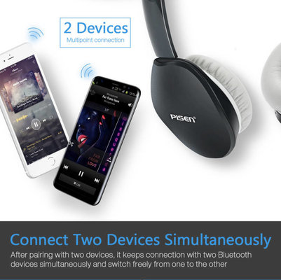 PISEN Stretchable Handfree EDR Foldable High Quality Wireless Stereo Communication Bluetooth Gaming Headphone With Mic