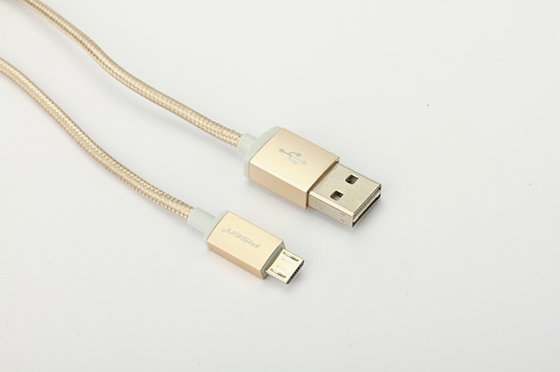 PISEN High Quality Multicolor Durable 1m 3.28ft Double Sides Workable Nylon Braided Micro USB Cable