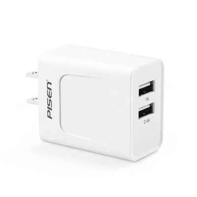 PISEN FCC Certification Mobile Phone Portable 5V 2.4A US Dual USB Wall Charger