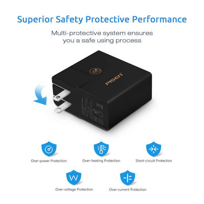 PISEN NEW 2017 Mobile Phone Portable 5V 1.5A 2.4A US 4 Port USB Wall Charger