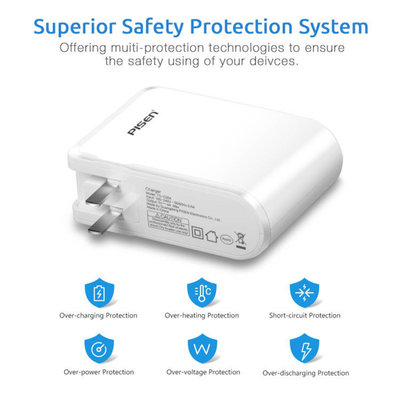 CCC Certification PISEN Mobile Phone Portable 5V 1A 2A 4 Port USB Wall Charger