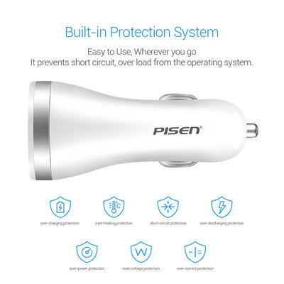 PISEN 5V 9V 12V 2A Mobile Phone Portable Universal Mini Wireless Smart USB QC 2.0 Car Charger