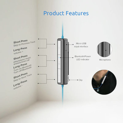 PISEN Shock Proof Anti Drop Sweat Resistant Noise Cancelling Wireless Sport Bluetooth Earphone With Mic
