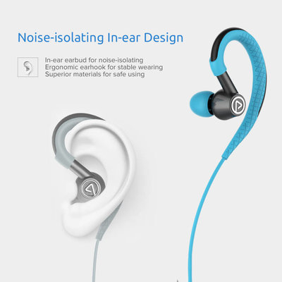 PISEN Shock Proof Anti Drop Sweat Resistant Noise Cancelling Wireless Sport Bluetooth Earphone With Mic