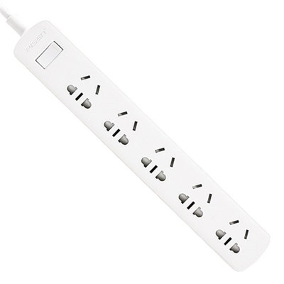PISEN 1.8m 6ft Cable One Switch Child Protection 5 Outles Power Strip