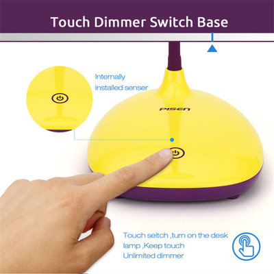 PISEN Portable Touch Rechargeable Power LED Work Reading Table Lamp