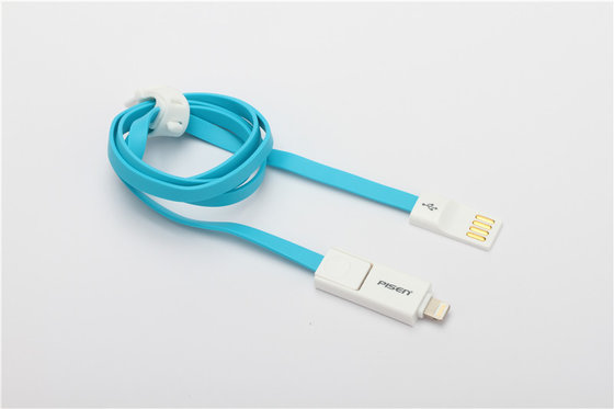 PISEN 0.8m 2.6ft Multicolor Fast Charging Flat Cable for iPhone and Android