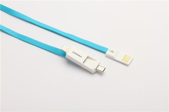 PISEN 0.8m 2.6ft Multicolor Fast Charging Flat Cable for iPhone and Android