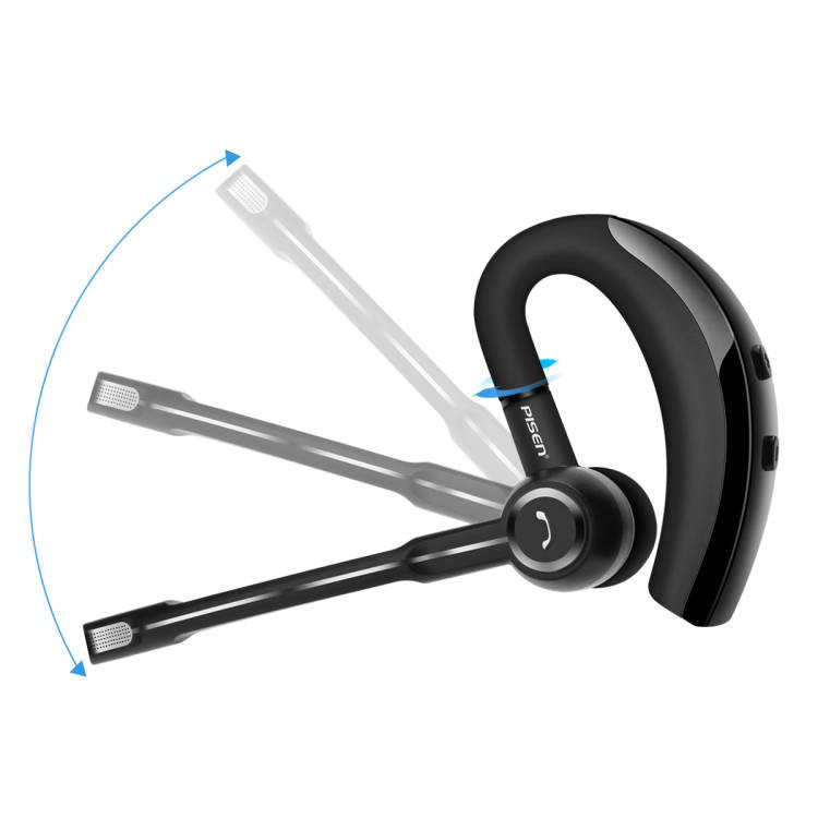 PISEN Rotatable Ear Hook Handfree NFC Noise Cancelling Mini Wireless Stereo Bluetooth Earphone With Double Mic
