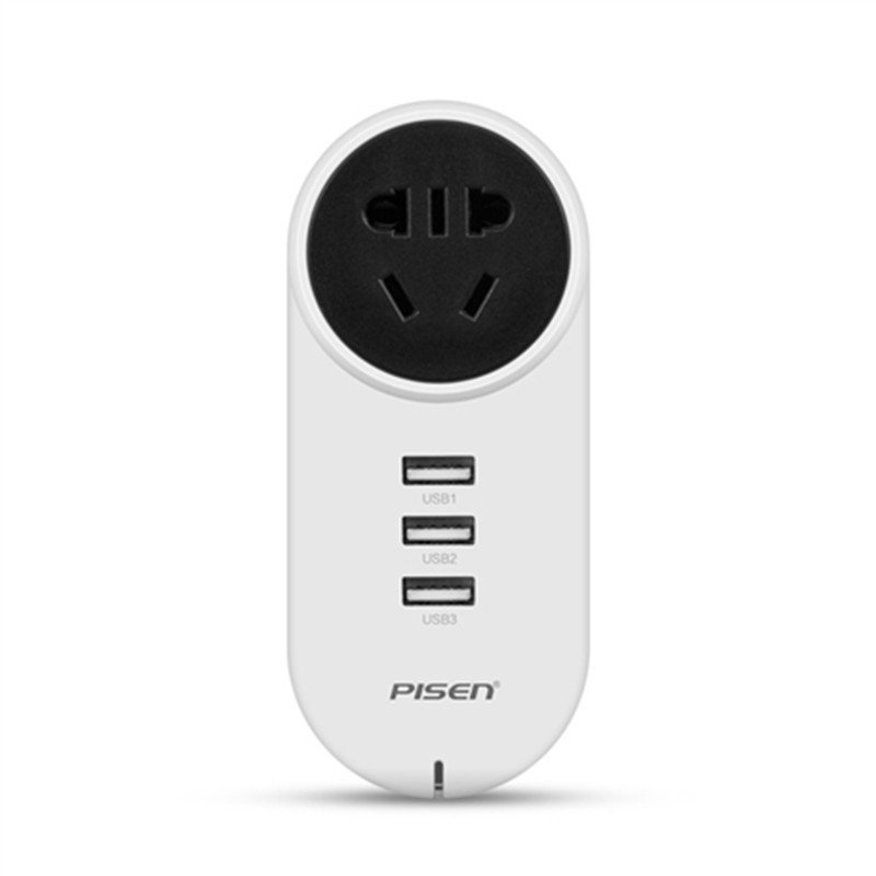 PISEN CCC Certificate IF Design Award Rotatable 5V 1A 2.4A 2.4A 3 Port USB Wall Charger