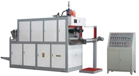 Industrial Plastic Thermoforming Machine , Thermoforming Cup Making Machine