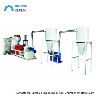 Air Cooling Plastic Granulator Machine Speed Control Hot Cutting For PE Material