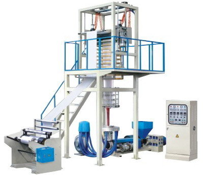 SJ-50 100-600mm HDPE, LDPE plastic film blowing machine, film extruder
