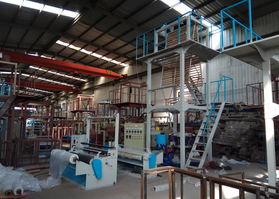 SJ-80 1500mm High capacity HDPE, LDPE film blowing extruder